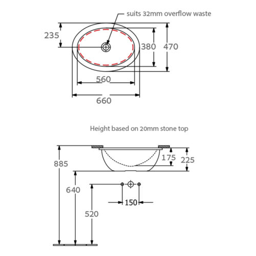 Villeroy & Boch Loop Slim 560 Oval Undercounter Basin - Buy