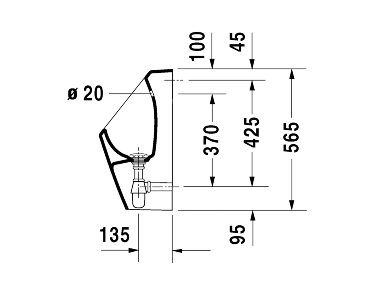 Duravit D-Code Urinal - Sydney Tap and Bathroomware