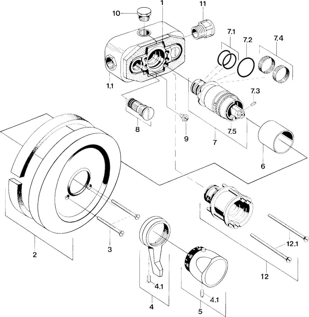 Hansa Regulating Core to suit 803 808 TMV - Hansa Spare Parts Online