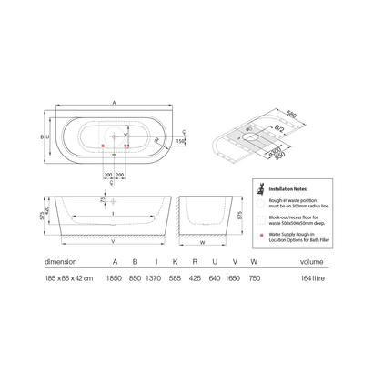 BetteStarlet D-Shaped Silhouette Freestanding Bath - Steel Baths