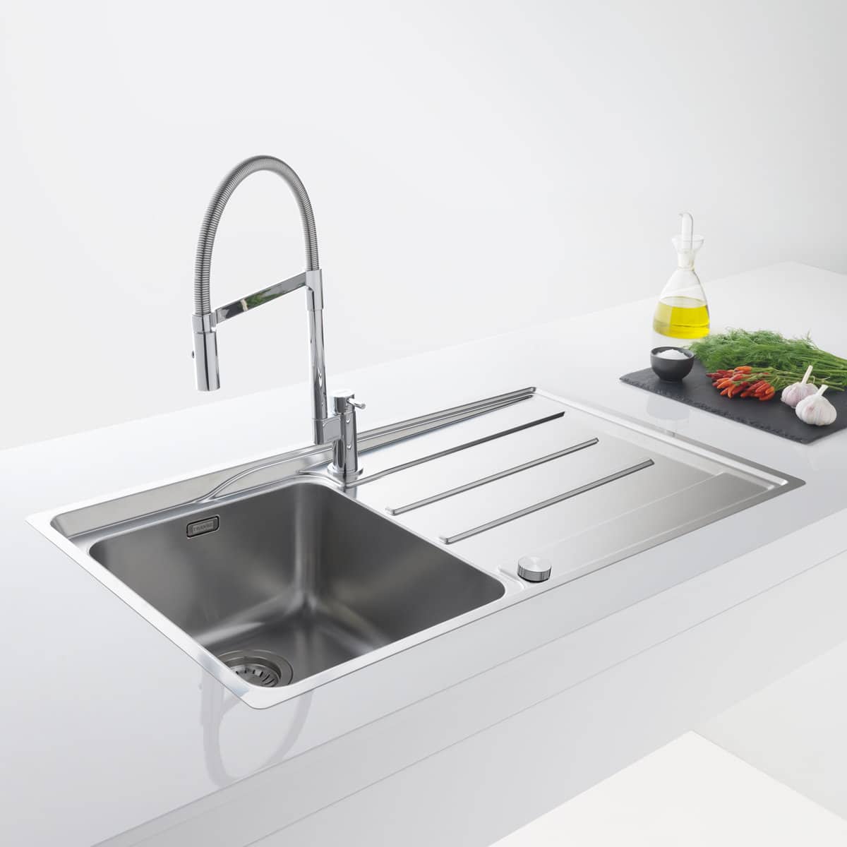 Franke Anton Single Bowl Right Hand Drainer - Buy Kitchen Sinks Online