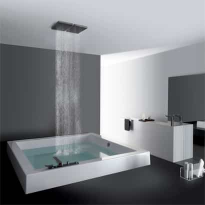Kos Grande Step Quadra Semi Inset Bath - Sydney Tap and Bathroomware