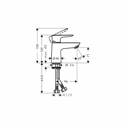 Hansgrohe Talis E Single lever basin mixer 80 without waste set - Buy