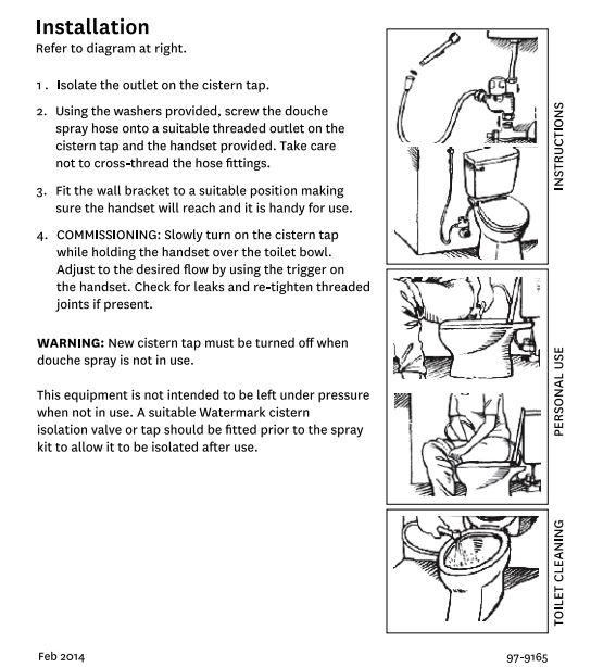 Linkware Hand Held Douche Shower Trigger Spray