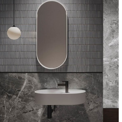Omvivo Lune 750 Solid Surface Basin - Omvivo Solid Surface Basins