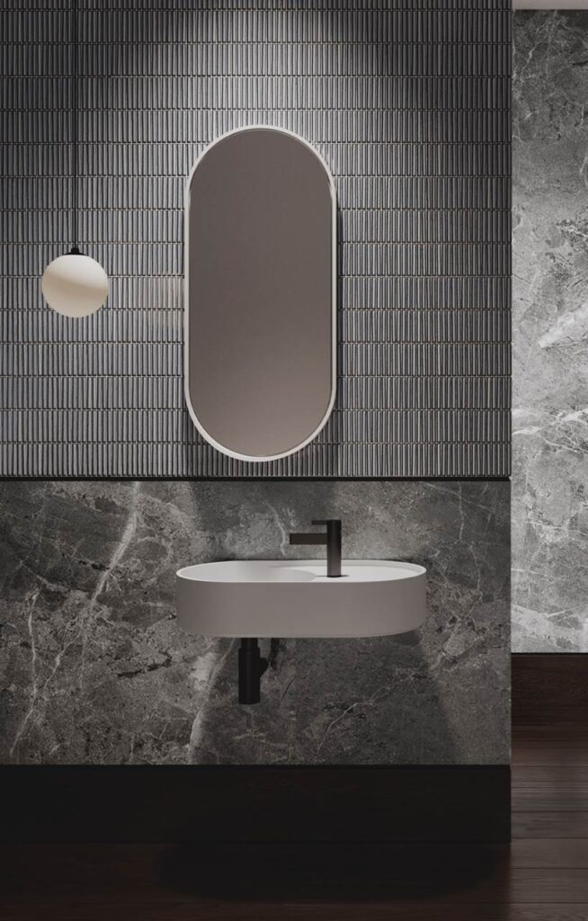 Omvivo Lune 750 Solid Surface Basin - Omvivo Solid Surface Basins