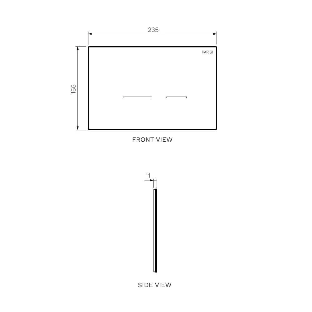 Parisi Blade Sensor Function Pneumatic Toilet Flush Plate - Electronic