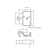 Parisi Flow 16 Wall Mounted Basin - Parisi Basin and Toilet Retailer