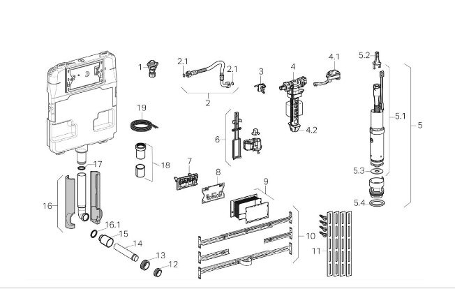 Geberit Pneumatic Dual Flush Activation Unit - Sydney Online