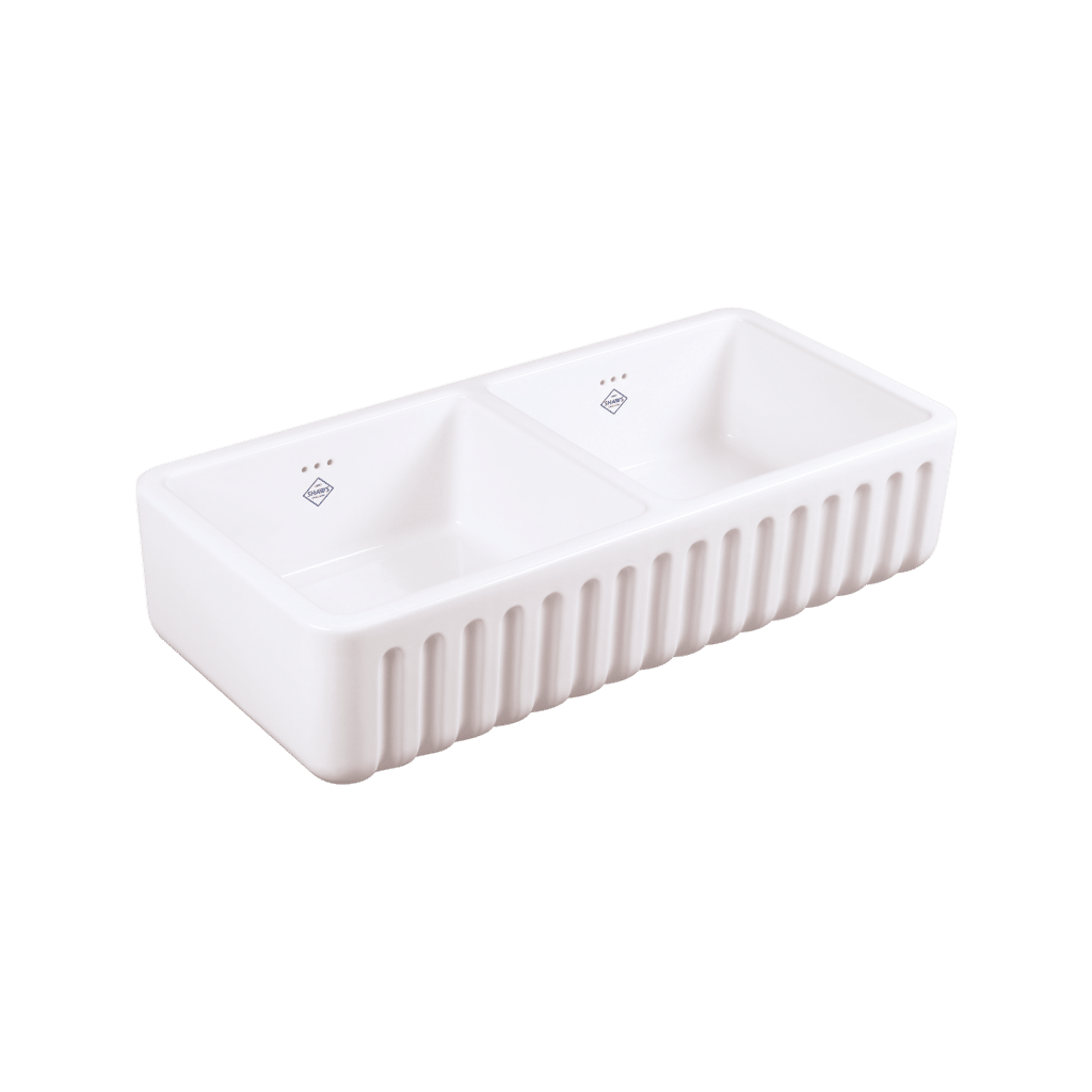 Shaws Ribchester 800 Ceramic Butler Double Bowl Sink - Buy Online
