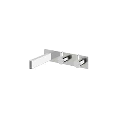 Sussex Taps Calibre Wall Basin Set 150mm Spout on Backplate - Buy