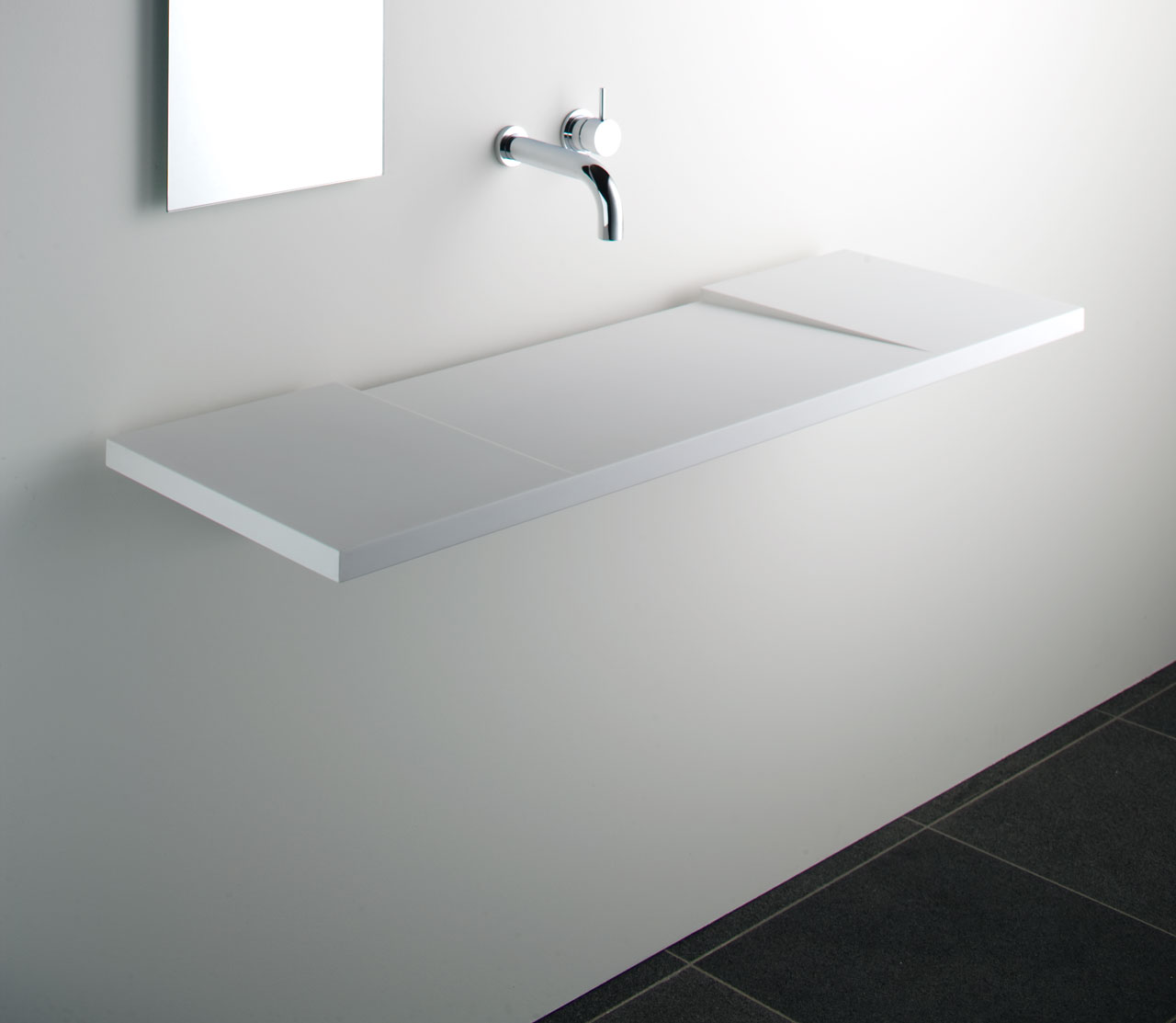 Omvivo Geo Washplane Solid Surface Wall Basin - Sydney Bathroomware