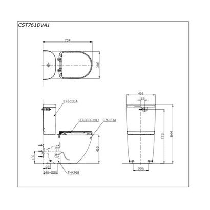 Toto Basic + Back to Wall Toilet Suite - Buy