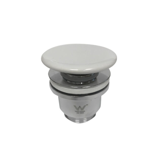Argent 32mm Pop up White Ceramic Basin Waste - Online Shipping