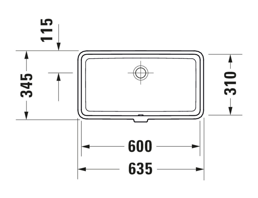 Duravit Vero Air Undercounter Basin 600mm x 310mm - Sydney