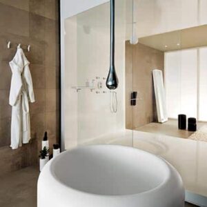 Gessi Goccia Ceiling Mounted Basin Spout 1600mm | Matte Black & Chrome ...