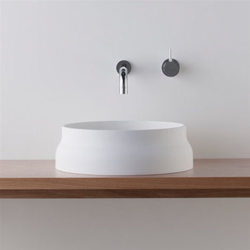 Omvivo Latis Round Bench Mount Solid Surface Basin - Sydney