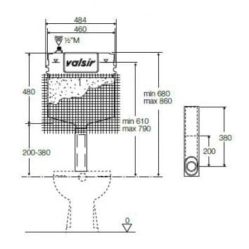 Valsir Tropea S Inwall Cistern - Valsir Cisterns and Frames Sydney