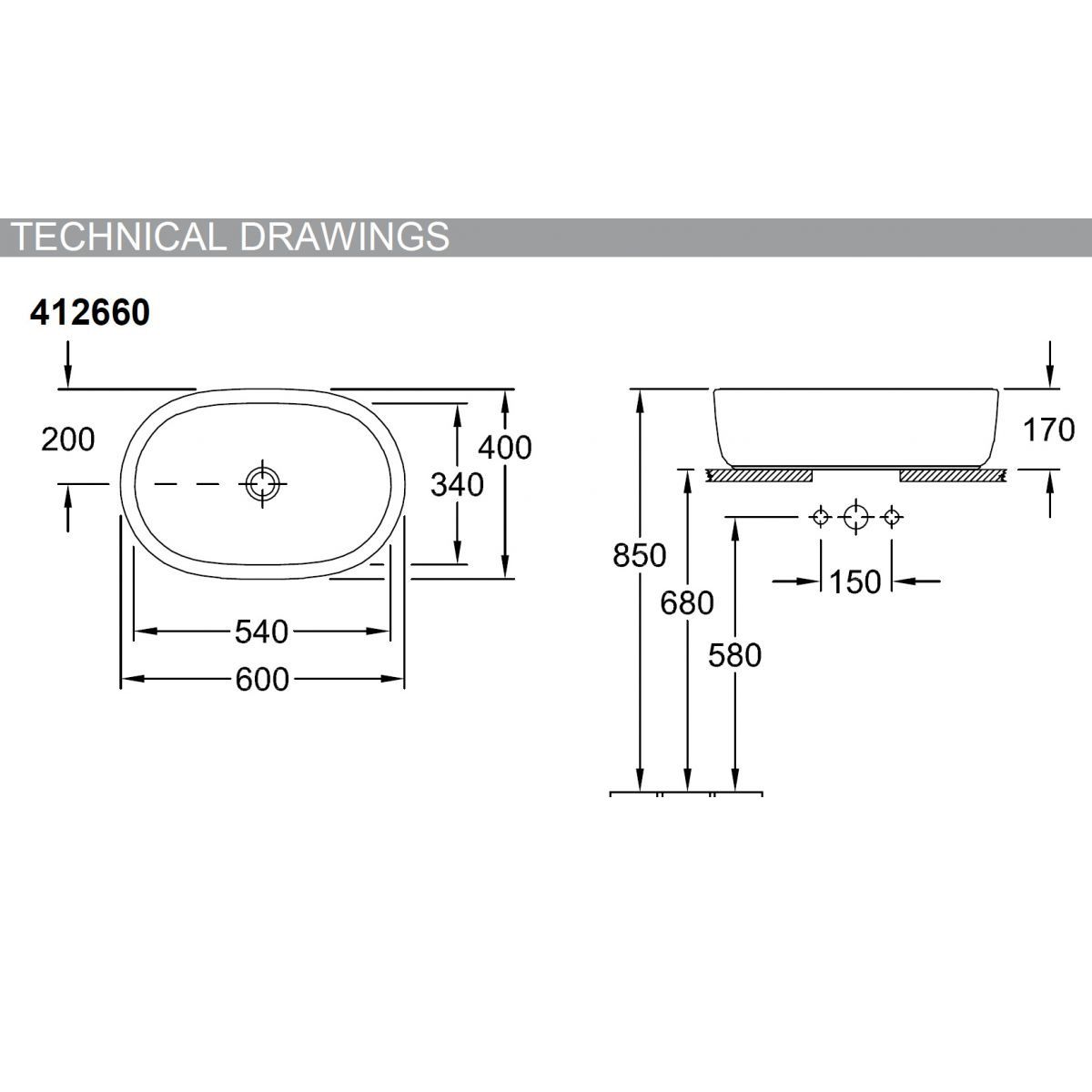 Villeroy & Boch Architectura Oval Vessel Basin - Sydney Tap and ...