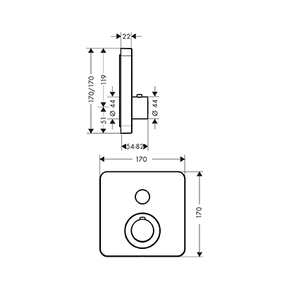 Axor Australia ShowerSelect Thermostatic Mixer for 1 Outlet - Buy