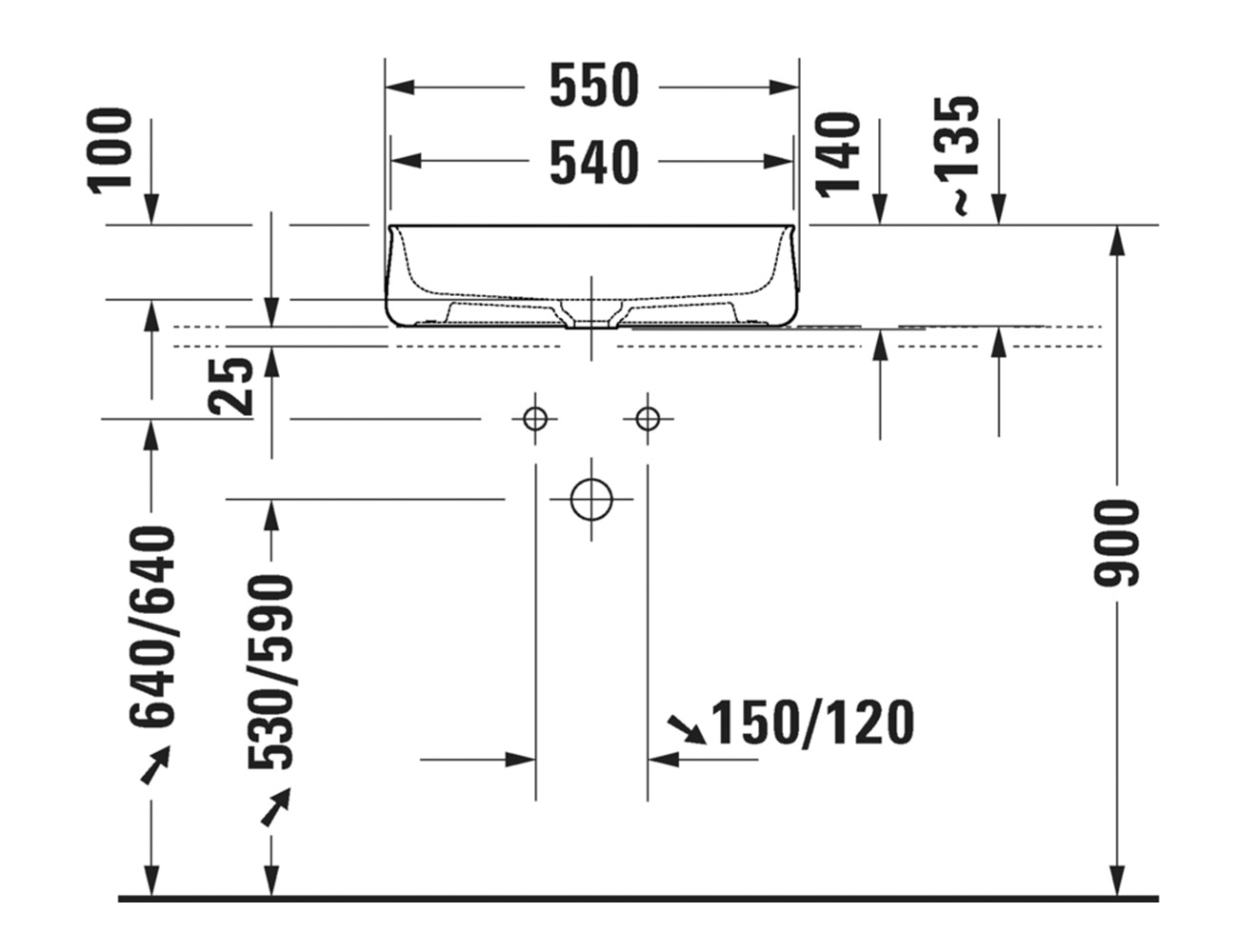 Duravit Zencha Washbowl 550mm - Buy Duravit Online