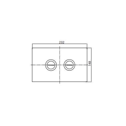 Parisi Twin Button Set on Metal Push Plate - Sydney Tap and Bathroomware