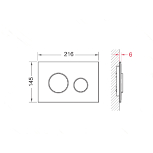 TECE Loop ABS Toilet Push Plate - Sydney Tap and Bathroomware