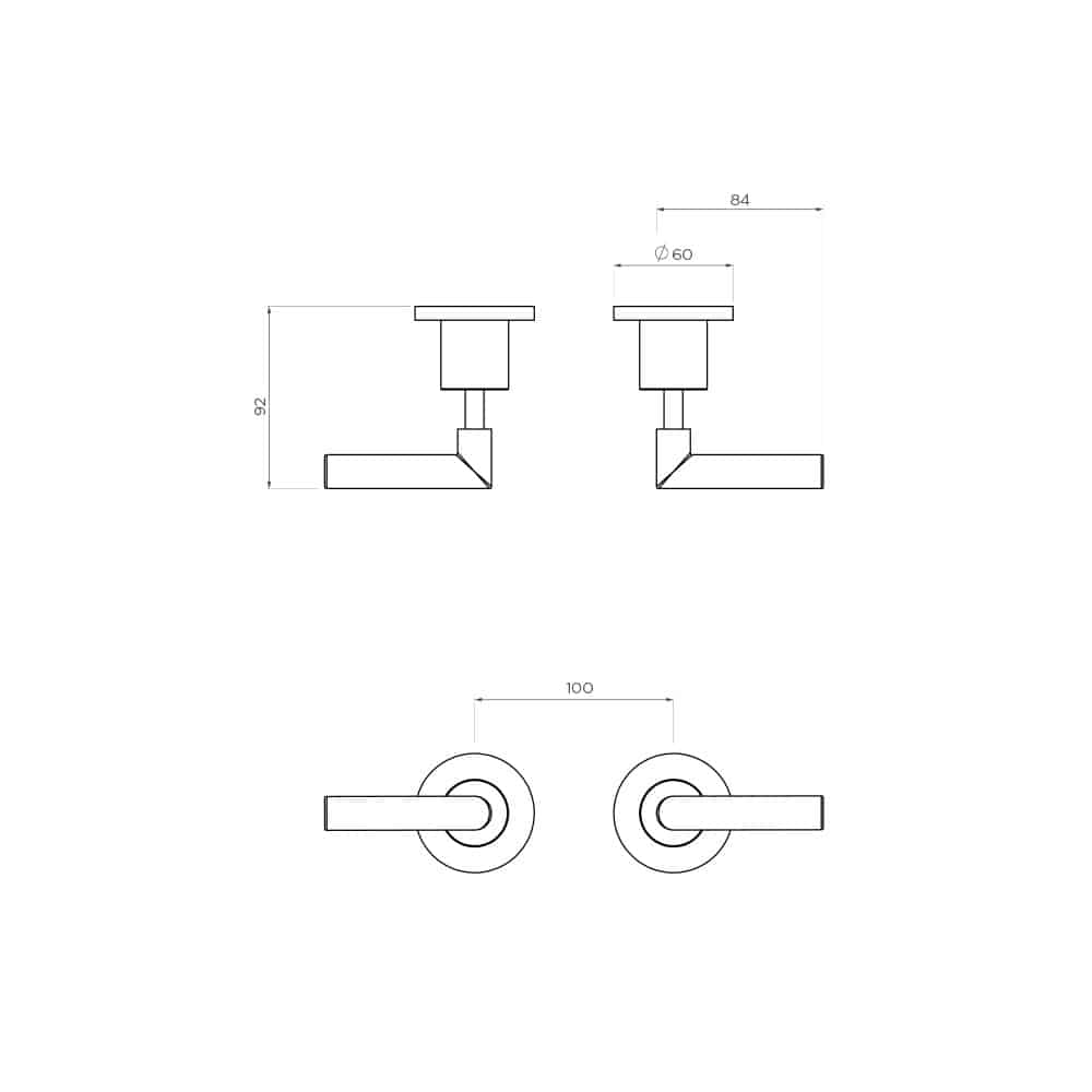 Axus Lever wall taps (pair) - Sydney Bathroomware