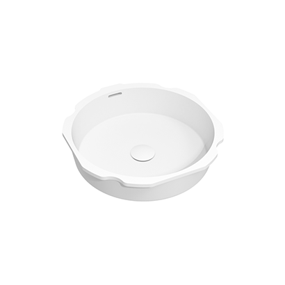 Omvivo Round Sub Undermount Basin - Solid Surface Basin