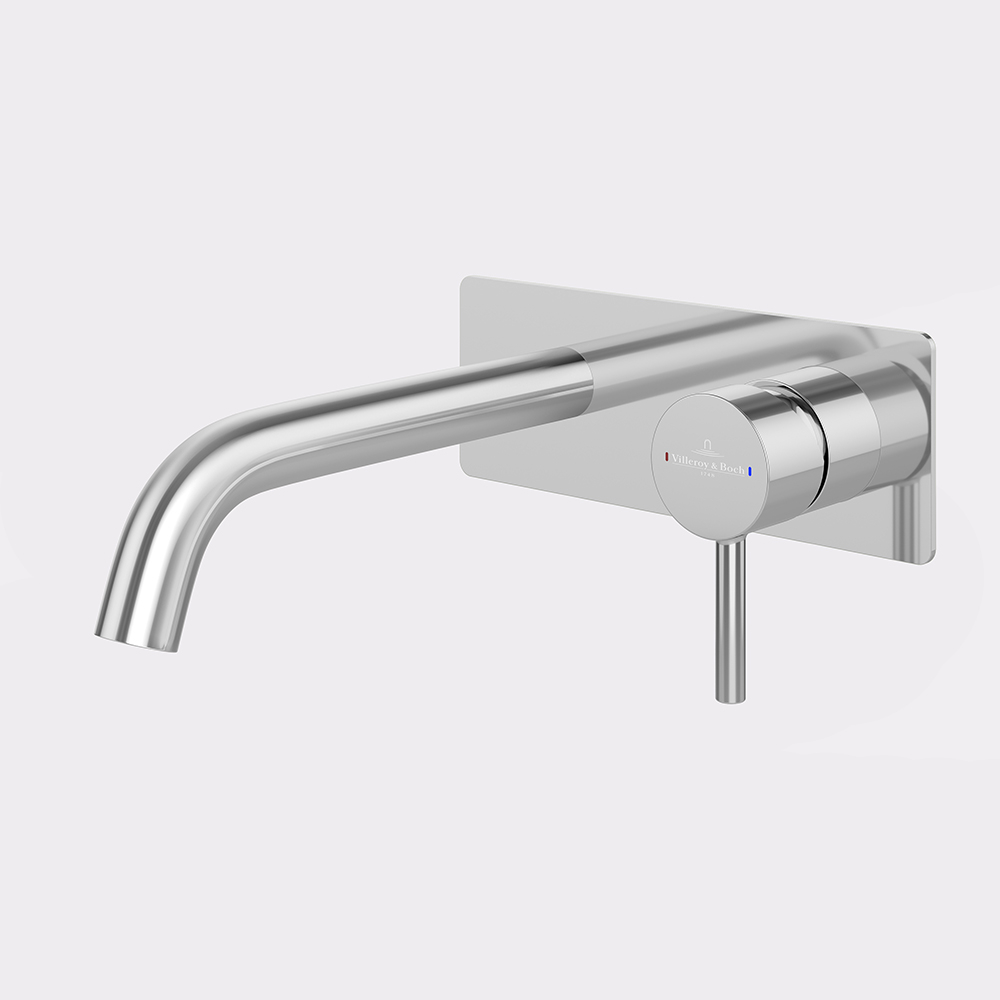 Vita 35 Rectangular Wall Mtd Basin/Bath Mixer - Sydney Tap and Bathroomware