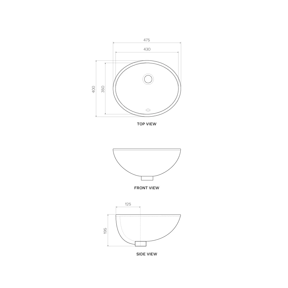 Parisi Sottovale 46 Undercounter Basin - Buy Parisi Basins