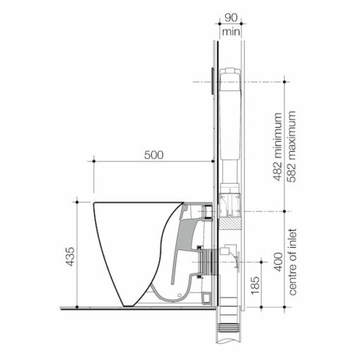 Caroma Urbane II Cleanflush® Compact Invisi Series II® Wall Faced ...