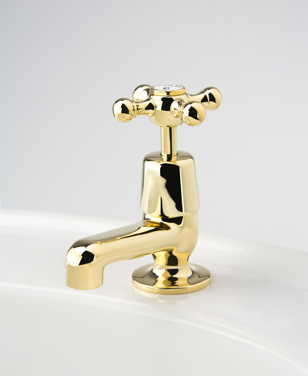 Roulette Pillarcock Tap - NT Pattern - Polished Brass - Buy