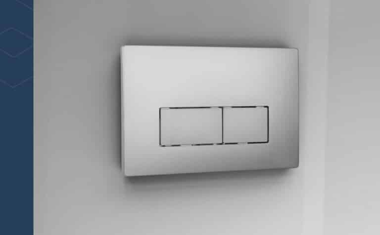 Wilco Tetra In Wall Cistern Flush Plate - Satin Chrome - Sydney ...