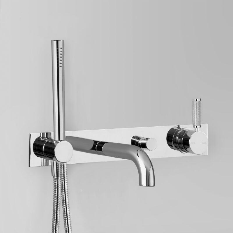 Astra Walker Icon + Lever Knurled Wall Set Hand Shower, Diverter ...