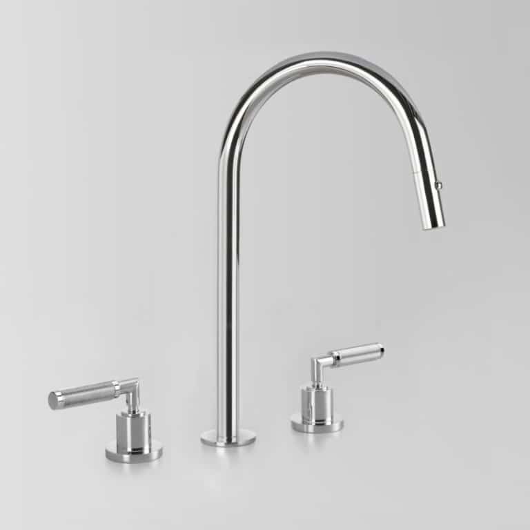 Astra Walker Icon + Lever Knurled Kitchen Tapset Pull Out Dual Spray ...
