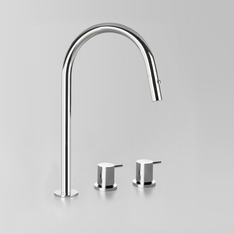 Offset Kitchen Set Pull Out Spout Dual Spray - Astra Walker - Sydney