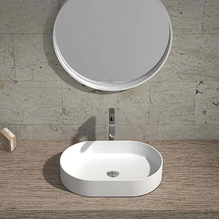 Parisi Fino Oval Solid Surface 58 Wash Basin - Sydney Tap and Bathroomware