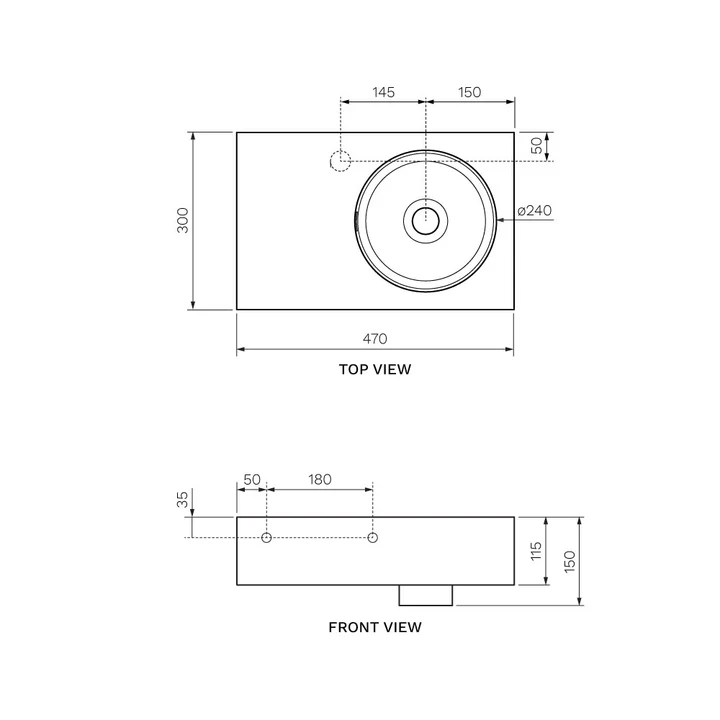 Parisi Rotondo 470 Basin Right Hand Bowl Overflow - Sydney Tap and ...