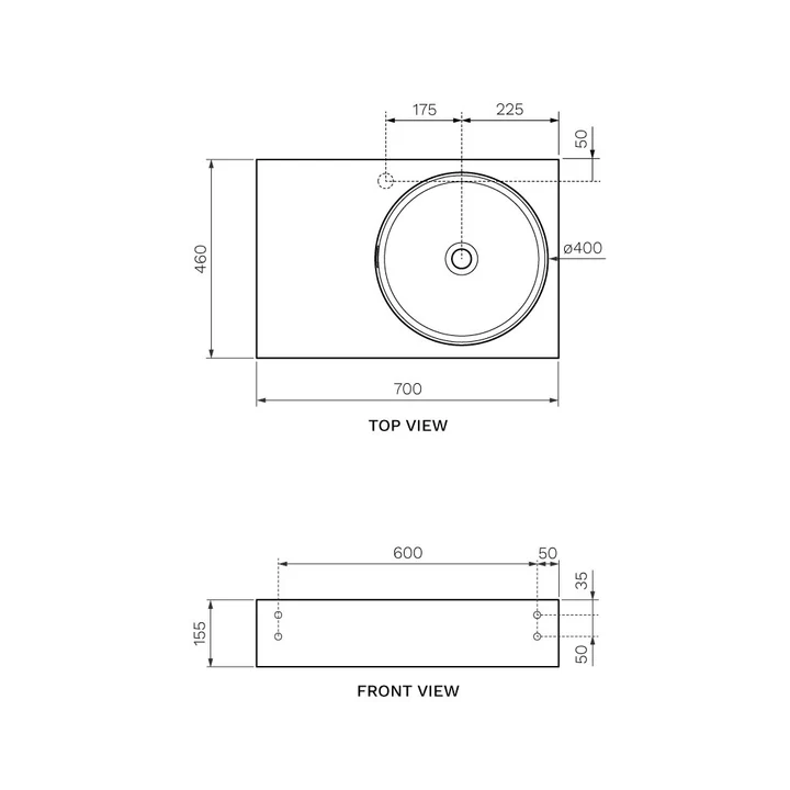 Parisi Rotondo 700 Basin Right Hand Bowl Overflow - Sydney Tap and ...