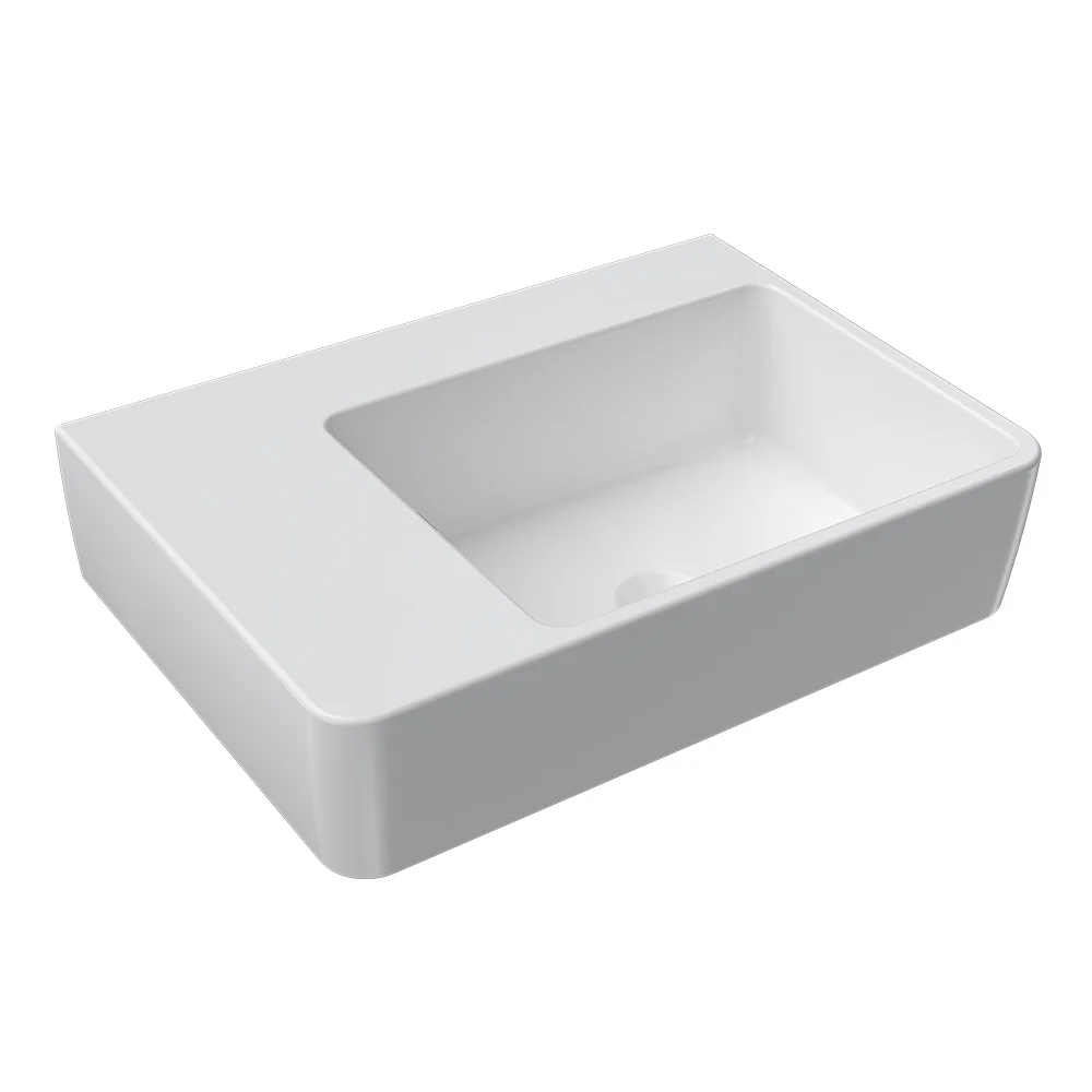 Quasar 650mm Bench Mounted Basin Left Hand Shelf (Right Bowl) - Sydney ...