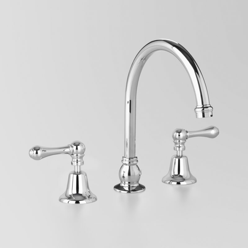 Astra Walker Olde English Hob Set 200mm swivel spout - Sydney Bathroomware