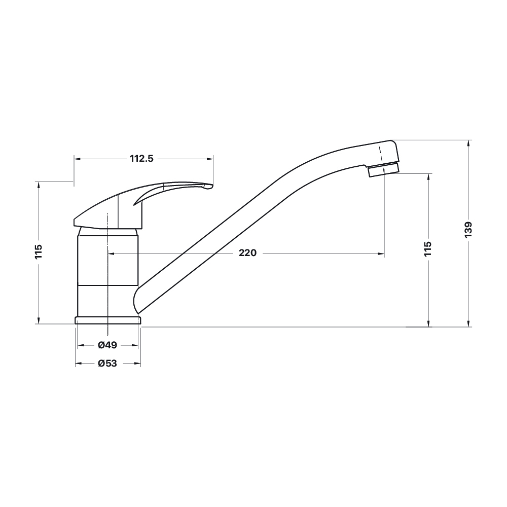 Mixx Cayenne Sink Mixer (Lead Free) - Cheap Kitchen Mixer