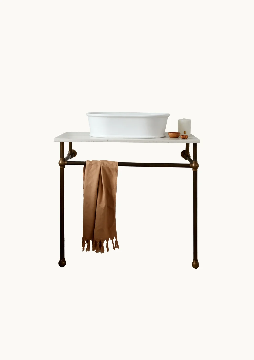 Bespoke Mackintosh Organic Brass Basin Console - Sydney Bathroomware