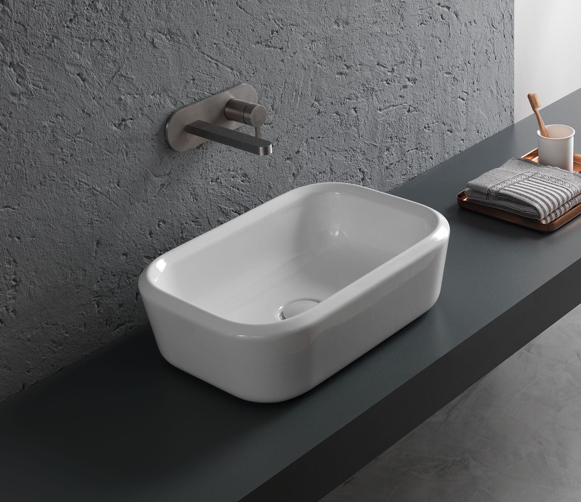 Studio Bagno Pencil Rectangle Above Counter Basin - Sydney Bathroomware
